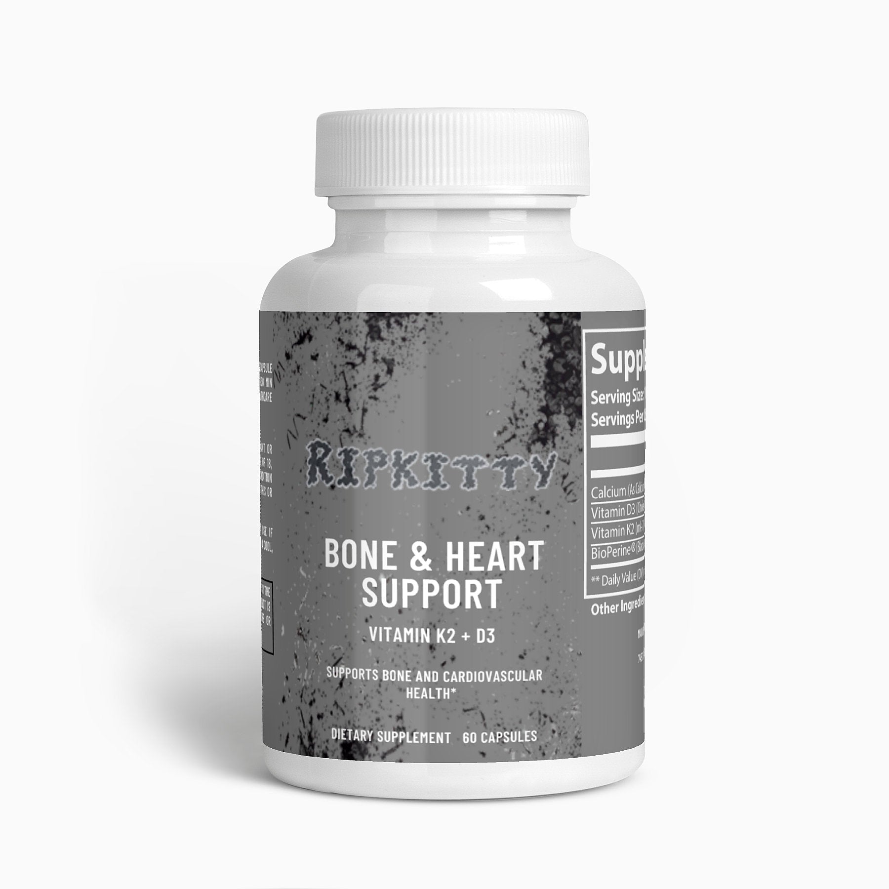 Ripkitty Bone & Heart Support 60 Capsules with Vitamin K2 & D3 ...